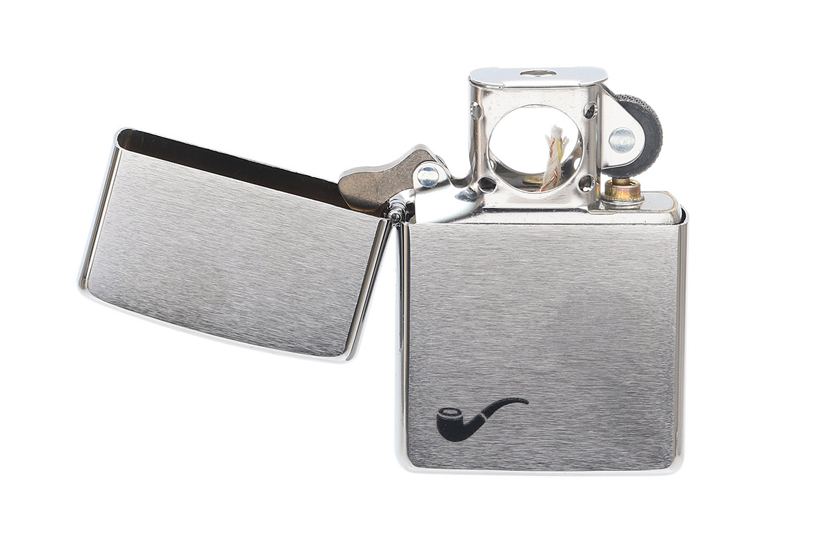 Tobacco Pipe Accessories: Lighters Zippo Pipe Lighter Brushed Chrome ...