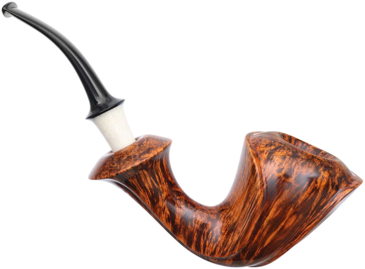 New Tobacco Pipes: Lasse Skovgaard Smooth Bent Dublin with Moose Antler ...
