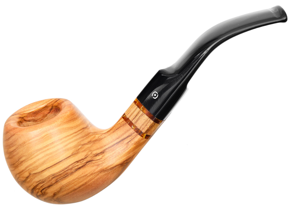 New Tobacco Pipes: Molina Zebrano Olivewood Bent Apple (9mm ...